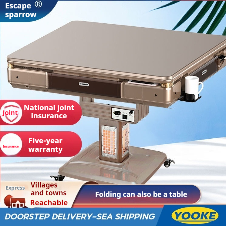 YOOK Mahjong Machine Fully Automatic Folding Mahjong Table Dual purpose ...