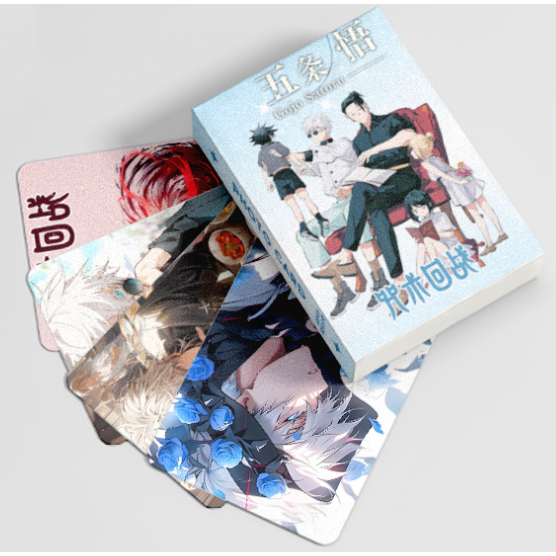 50-55pcs Manga Manhwa Satoru Gojo Laser Holographic Lomo Cards Link ...