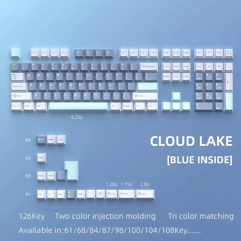 Minimalist Keycaps Cherry Profile Doubleshot Material Suitable for MX ...