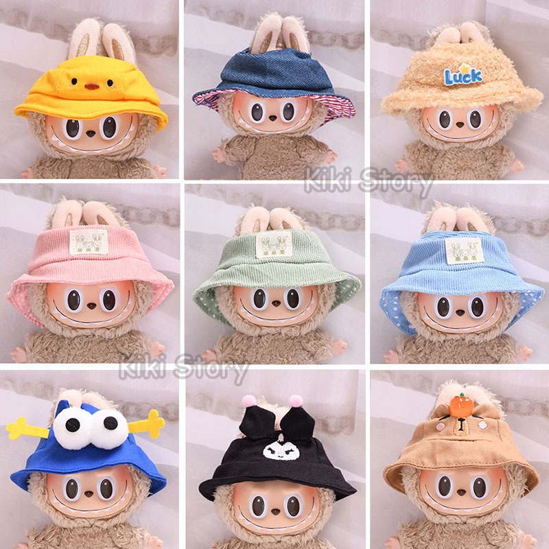 17CM Labubu V2 Hat LABUBU Macarons Clothes BJD Dolls Bucket Hat ...