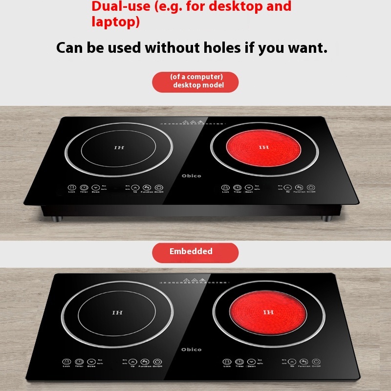 Double stove induction cooker, embedded household double head electric ...