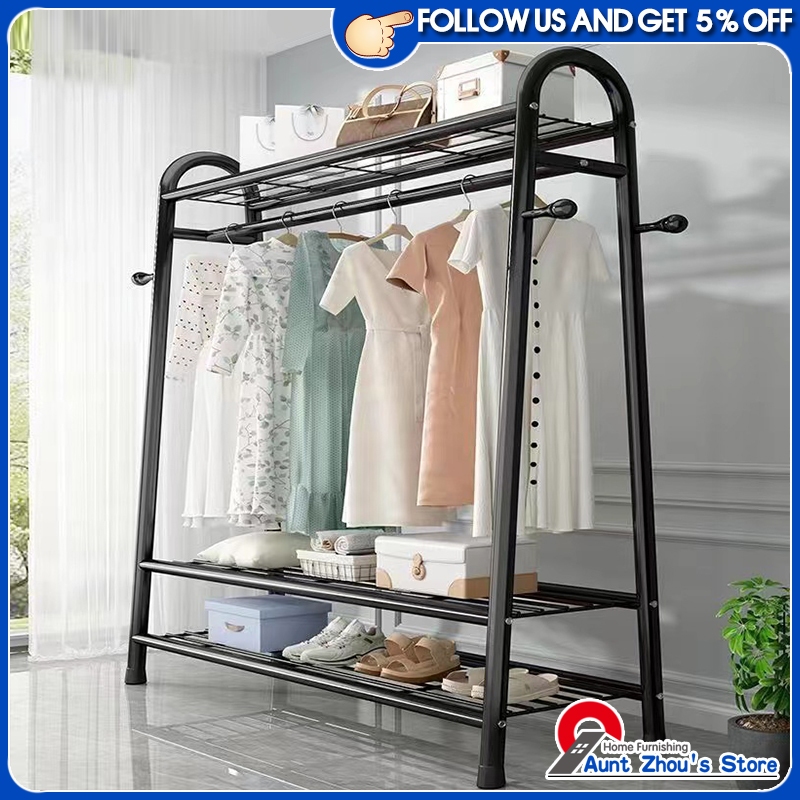 Metal Clothes Rack Drying Rack Coat Clothes Hanger Bedroom Simple ...