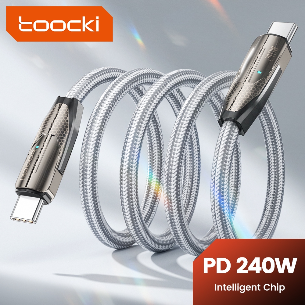 Toocki 240W Type C To Type C PD3.1 Super Fast Charging Cable PD27W Type ...
