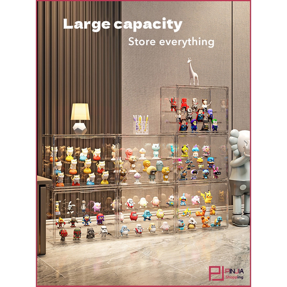 Acrylic Popmart Display Box Figurine Display Case Lego Toy Molly Blind ...