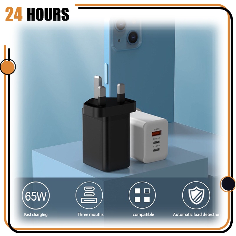 💥SG SELLER💥Fast charger 65W British Standard UKplug Charger Gallium ...