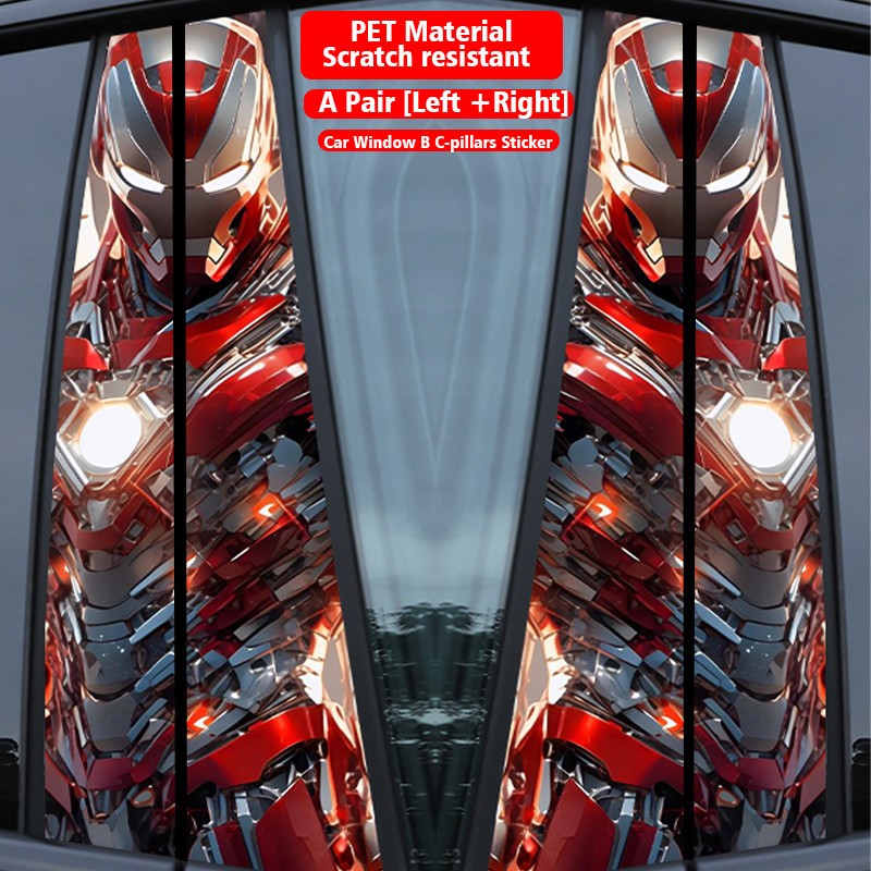 Car sticker PE film Cover Stripe Car Door Center Column Pillar sticker ...