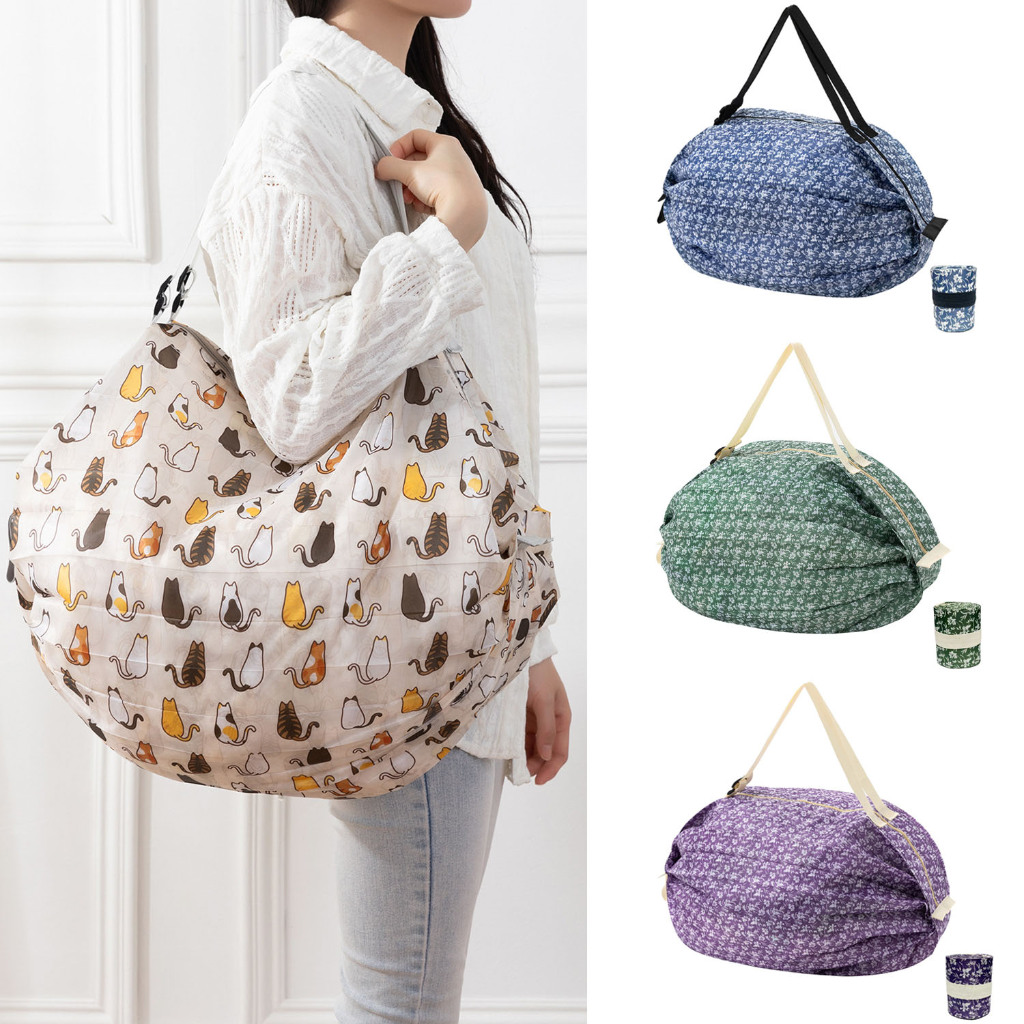 Foldable Shopping Bag Single Shoulder Portable Eco Shopping Bag Travel ...