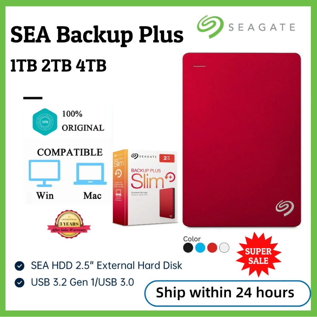 1TB/2TB/4TBSeagate Backup Plus Slim 2.5 Mobile Hard Disk 2TB 4TB 1TB ...