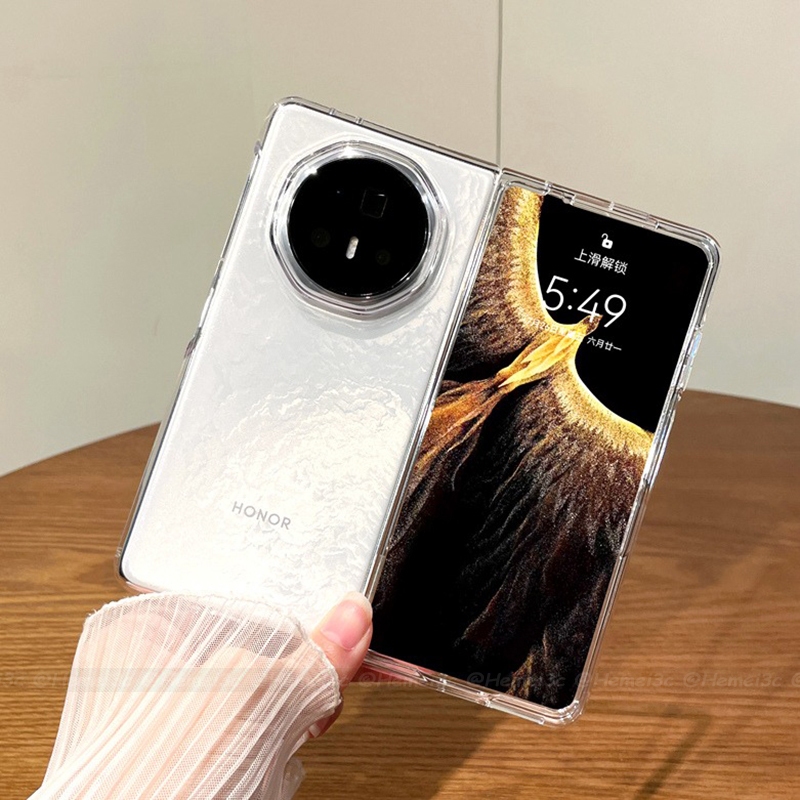 For Honor Magic V3 Casing No Yellowing Transparent Ultra-thin Hard PC ...