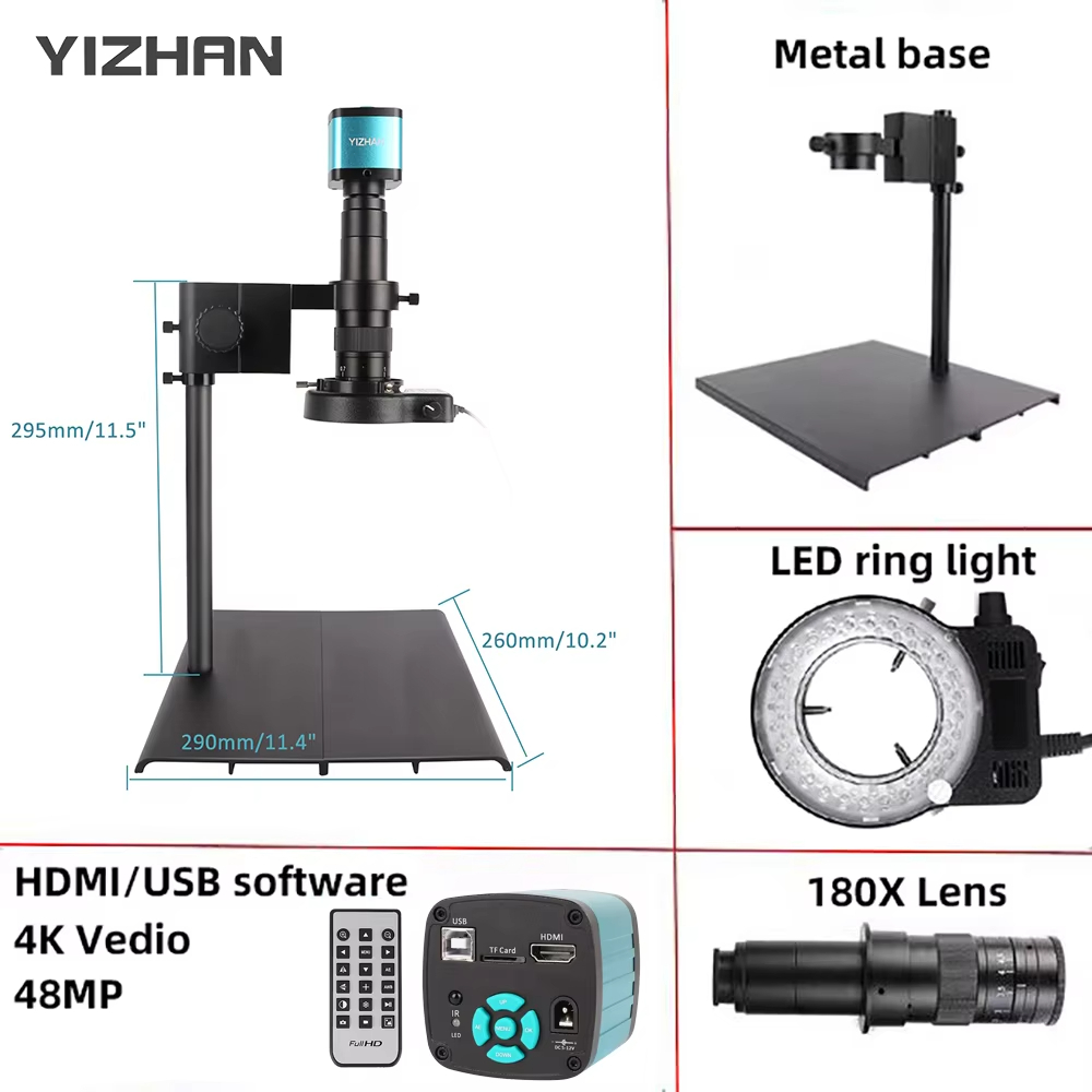 YIZHAN 4K HDMI USB Electrical Microscope For Soldering Microscope Set ...