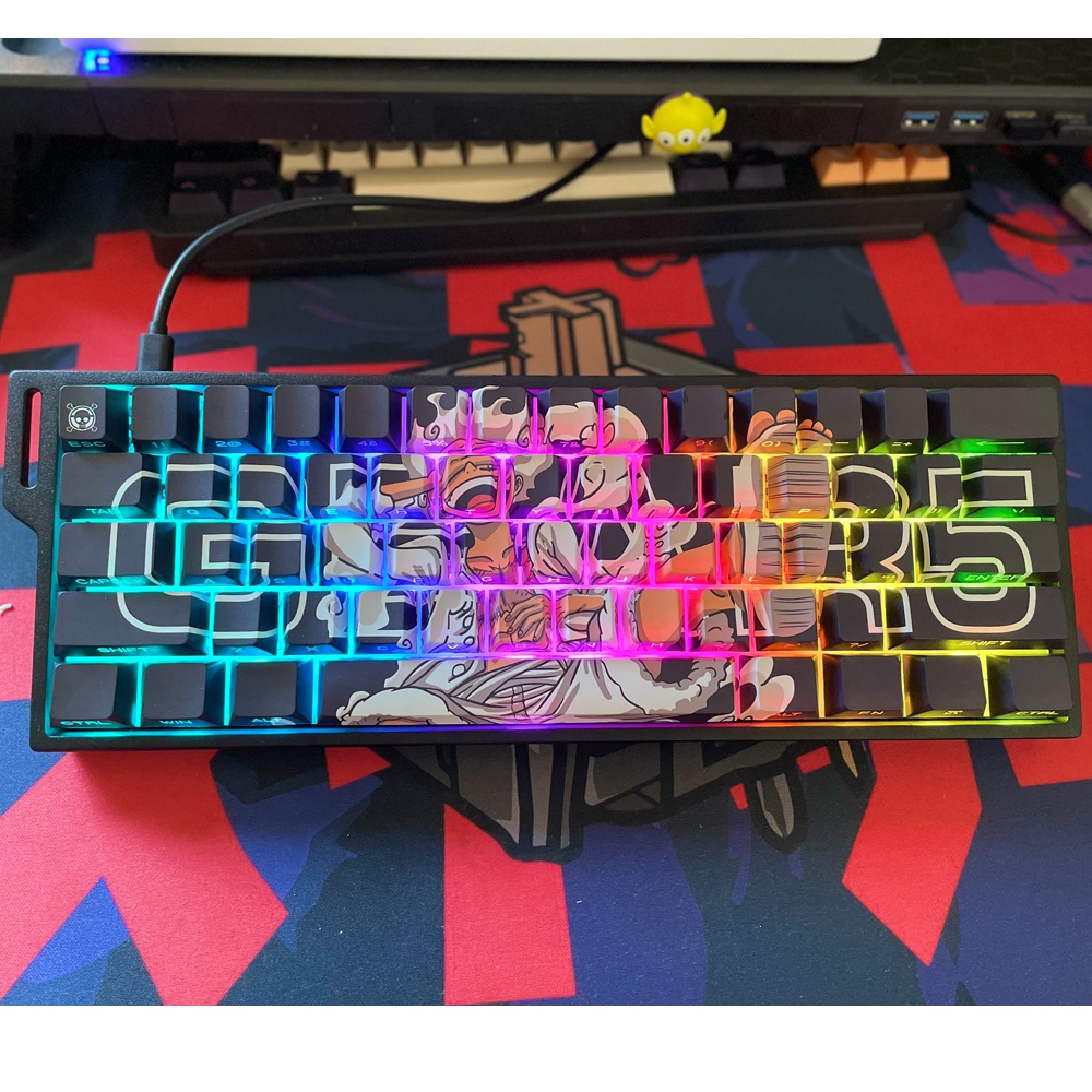 Anime ONE PIECE Luffy Keycaps Side Print Backlit keycaps Cherry Profile ...