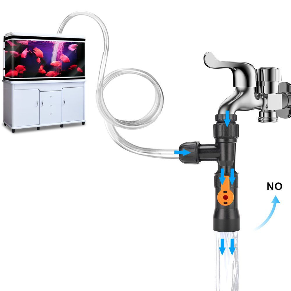 Plastic Aquarium Water Changer 3-Way Faucet Type Water Change Fish Tank ...