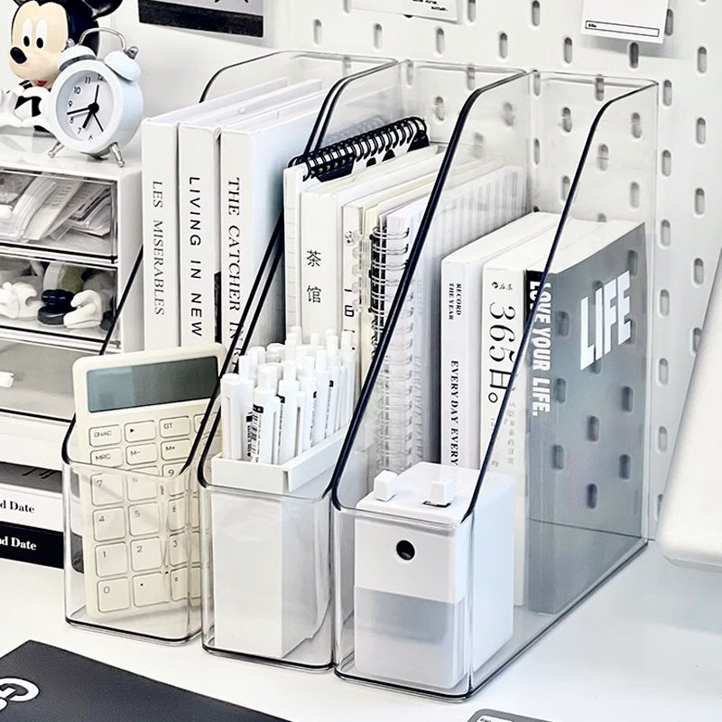 INS Document Storage Box Transparent Storage Rack Desk Storage Document ...