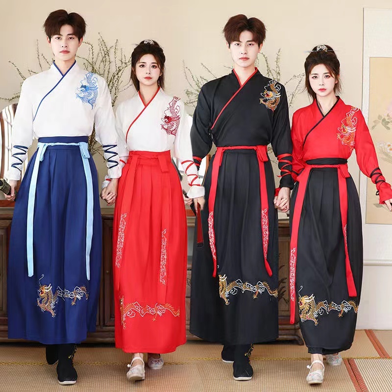 Chinese style men's and women's martial arts costume graduation photo ...