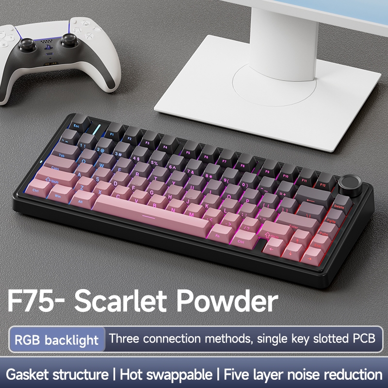 (SG STOCK) Aula F75 3-mode Mechanical Keyboard, 80 Key Full Key Hot ...