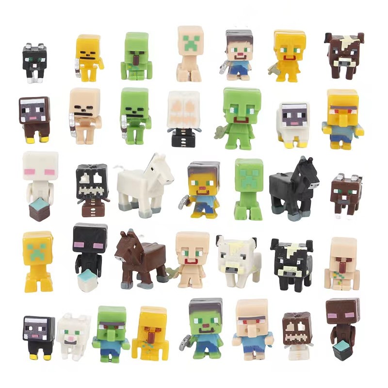 Game Minecraft Minifigures Blocks Miniature Figures Collectible Dolls ...