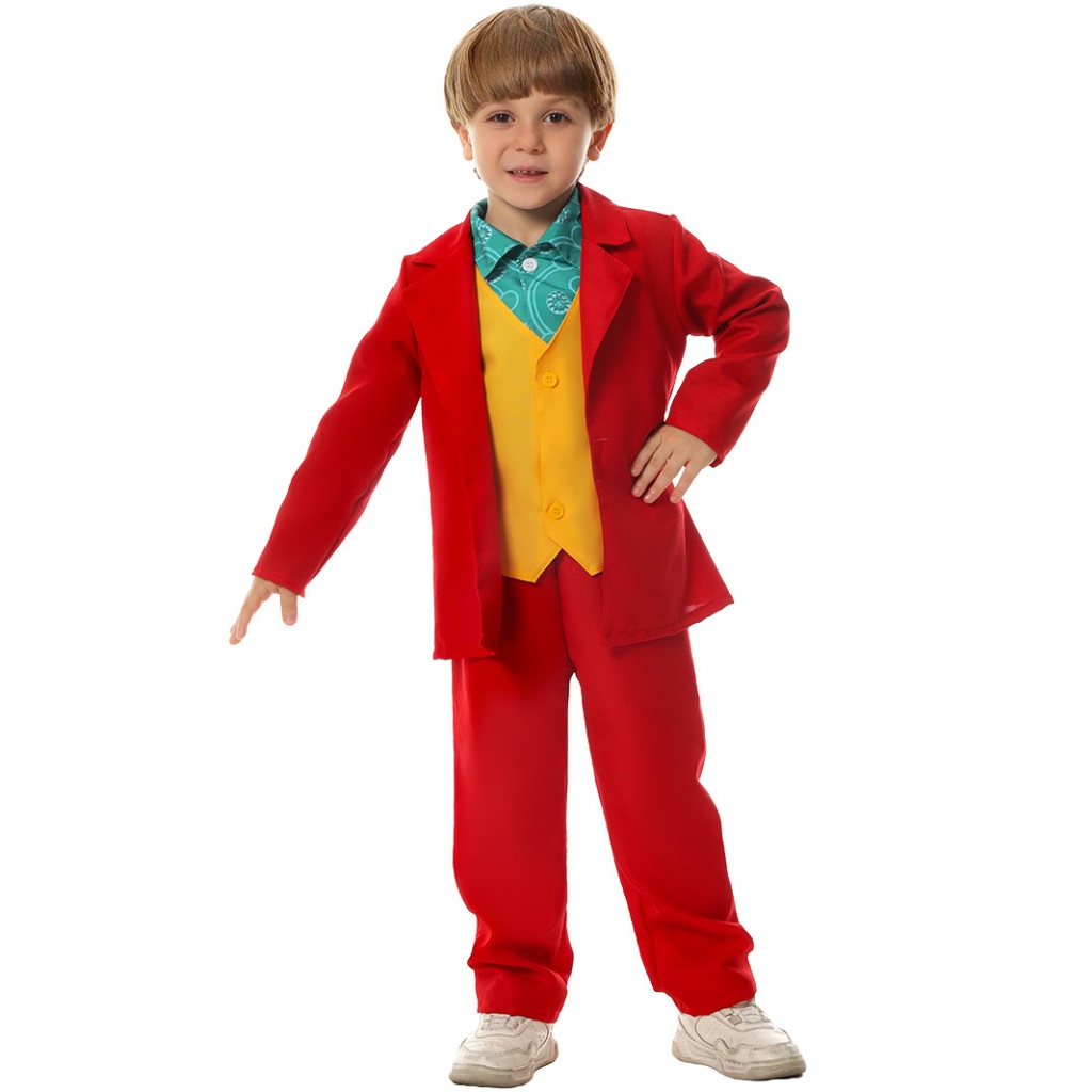 Joker Costume for Kids Adult, Scary Clown Costume for Men Boys, Arthur ...