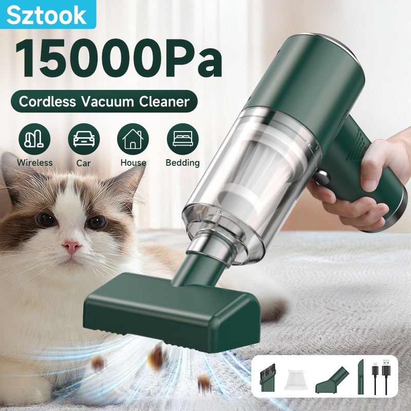 Cordless Handheld Vacuum Cleaner 15000Pa Dust Mite Wireless Vacum car ...