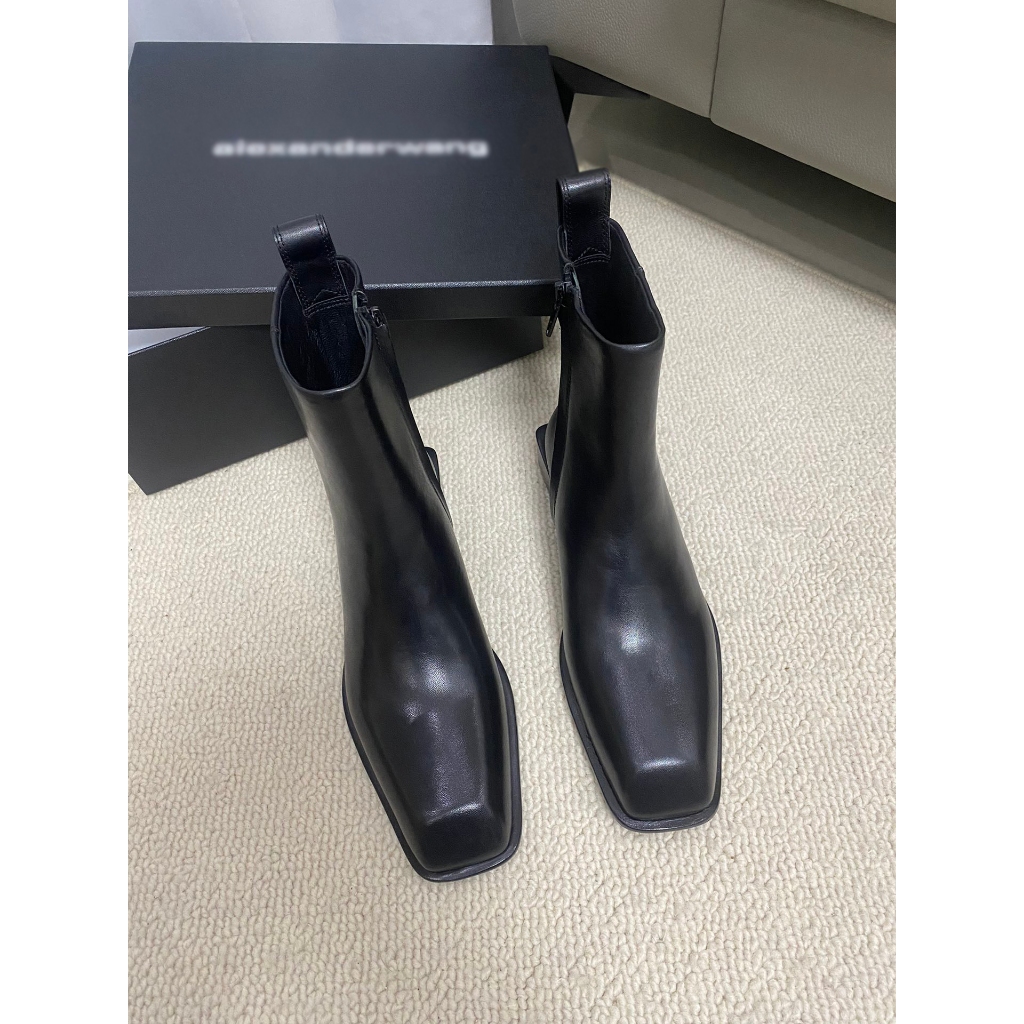 Cool Sa Unique Shaped Heel Boots Fashionable Side Zipper Short Boots ...