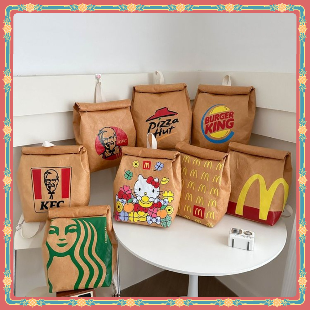 New Dupont Paper Bag McDonald's Backpack Ultra-Light Large-Capacity KFC ...
