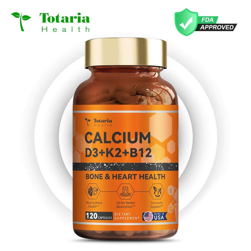 Totaria Vitamin D3 K2 B12 Capsule Improve Joint Mobility Provides Bone Teeth Nutrition Immune ...