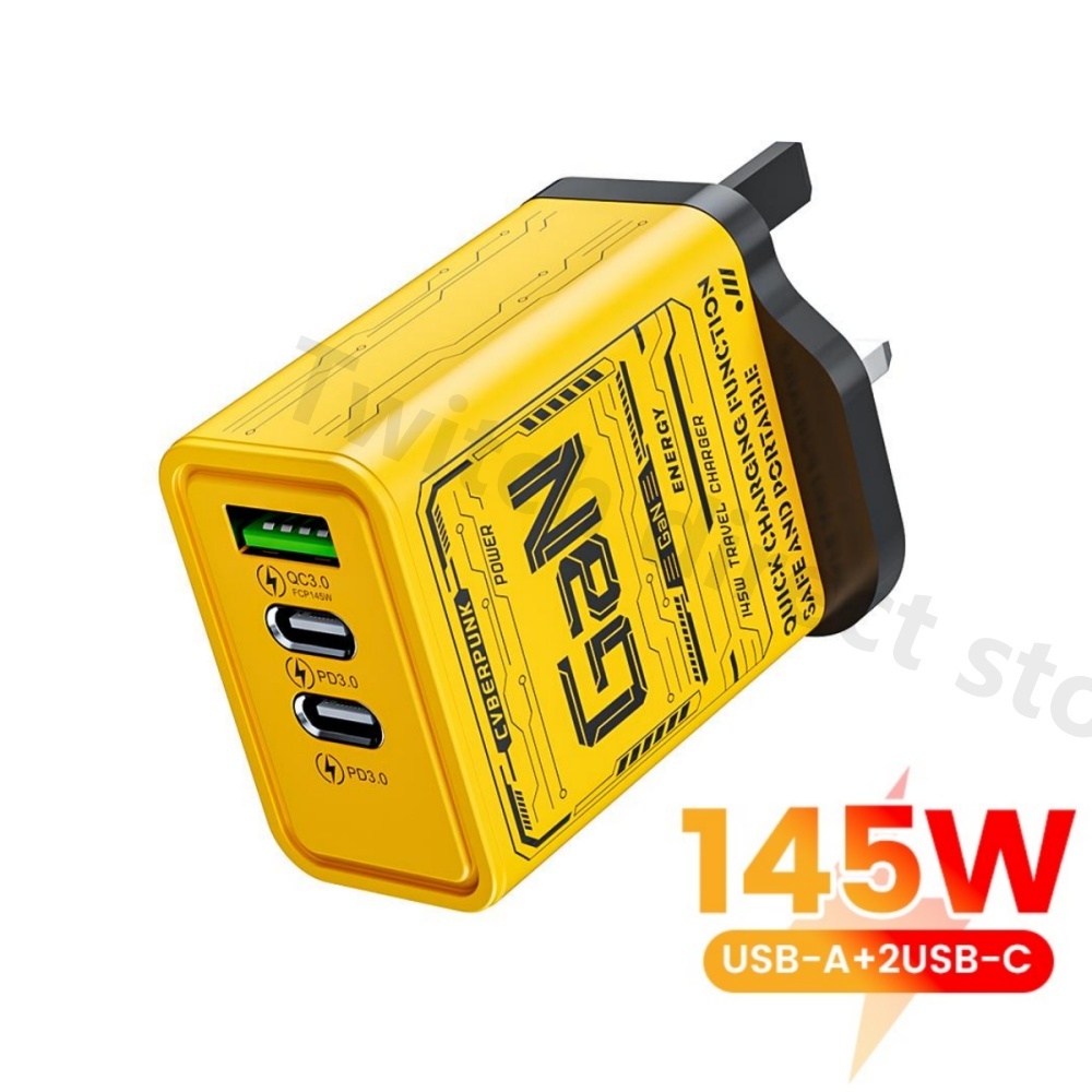 145W USB Charger Head 3 Ports Charging Adapter USB Wall Charger ...