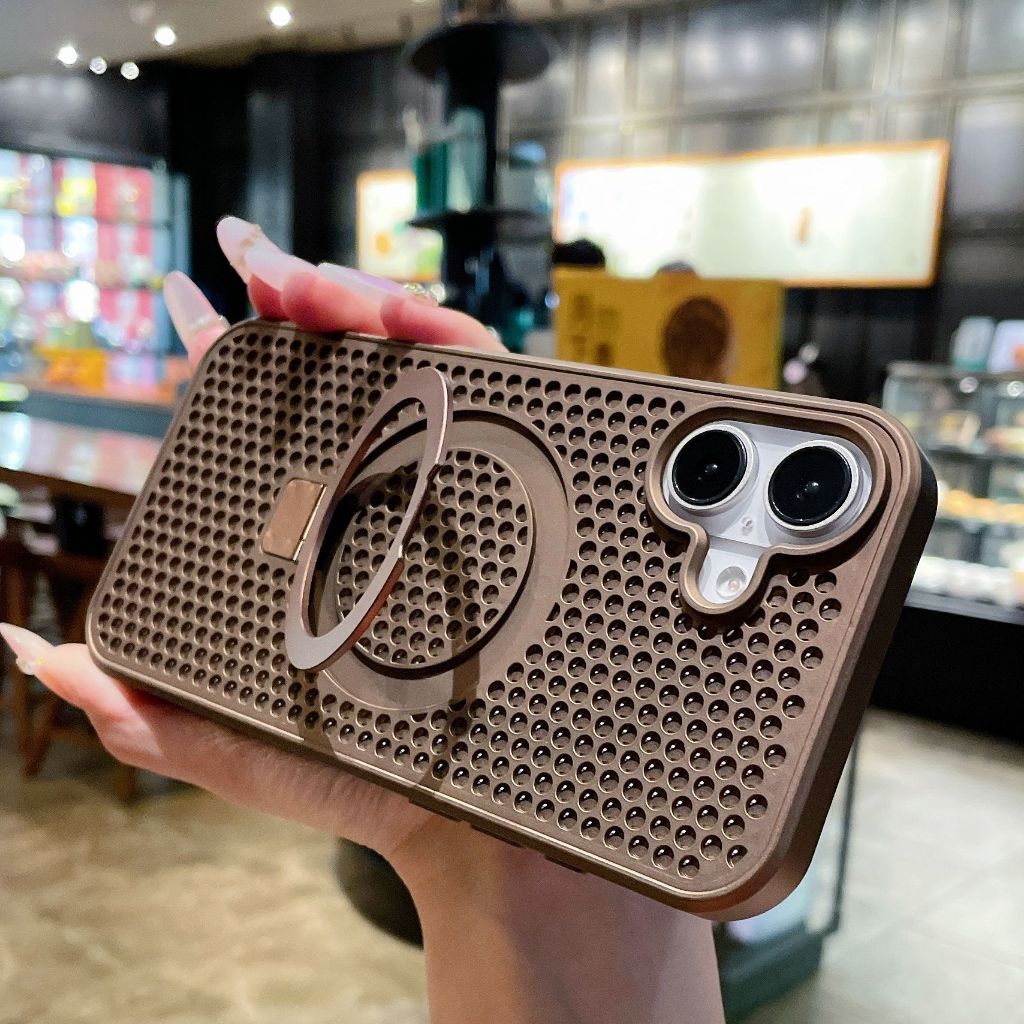 Luxury Heat dissipation Breathable Magnetic Phone Case with Stand for ...