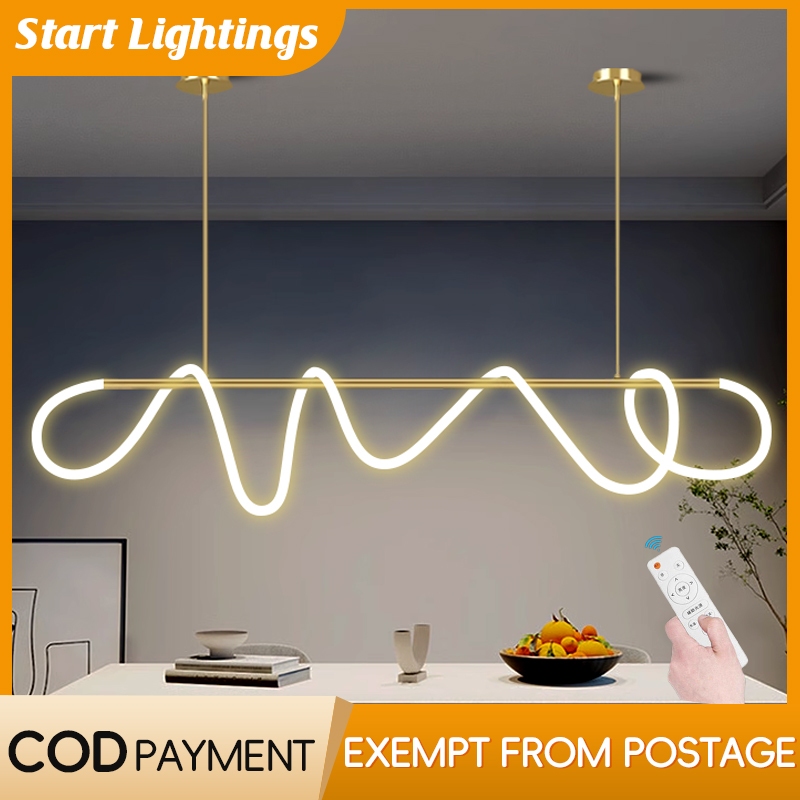 Creative restaurant chandelier new line light commercial store ceiling ...