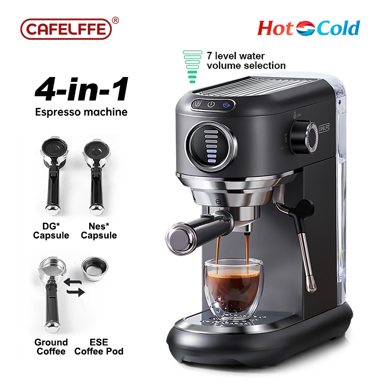 Cafelffe Coffee Machine Semi Automatic Super Slim Espresso Cappuccino ...