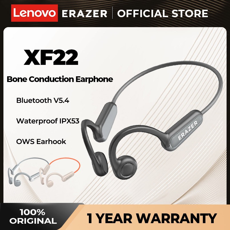 Lenovo ERAZER XF22 Wireless Earbuds Bone Conduction Bluetooth 5.4 ...