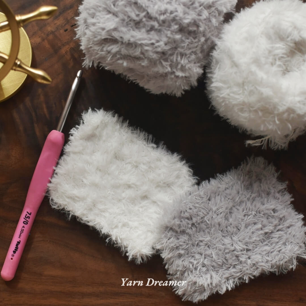 Fuzzy Plush Yarn Crochet Chunky Yarn for Crochet Yarns White Yarn ...