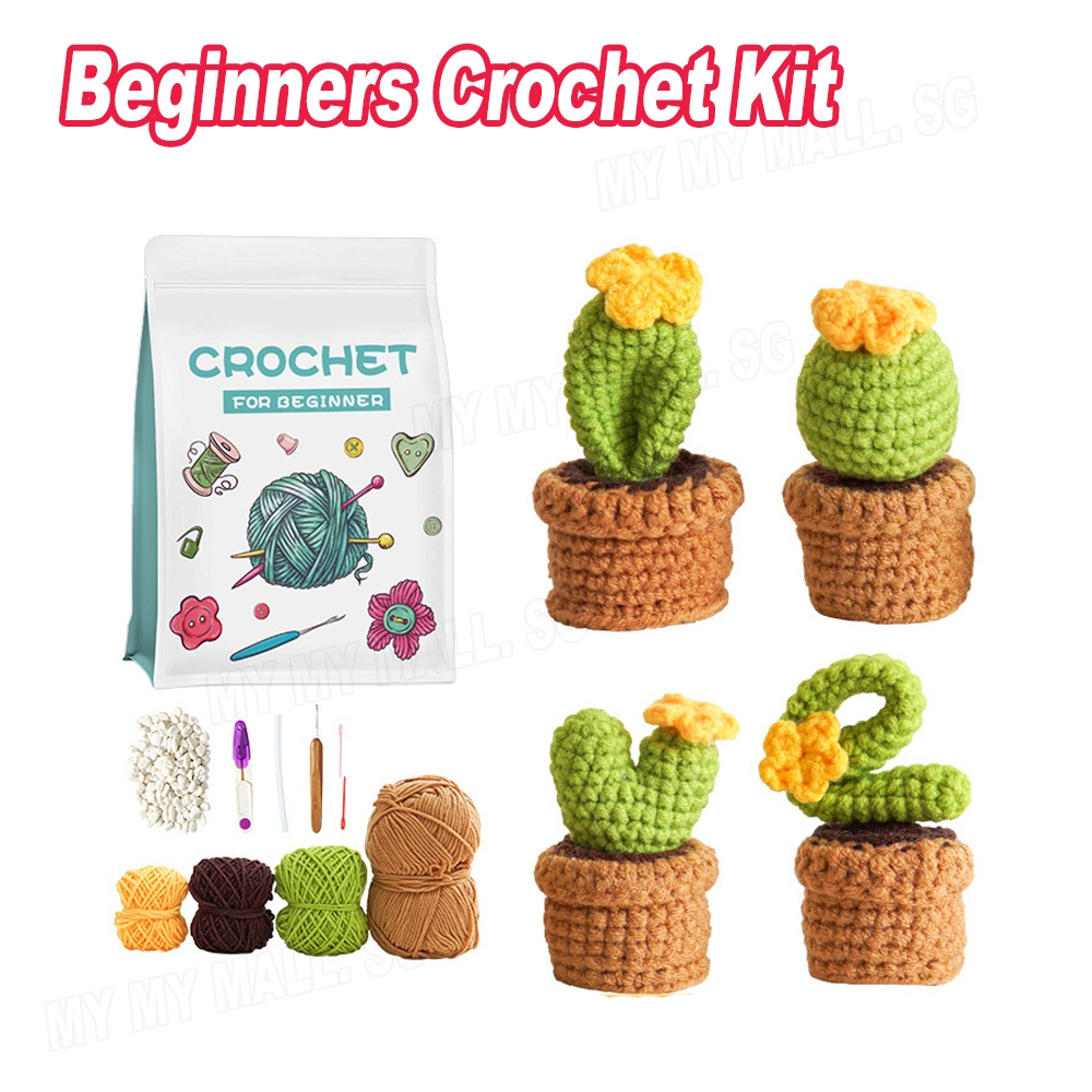 SG READY STOCK DIY Crochet Kit For Beginners Complete Crochet Knitting ...