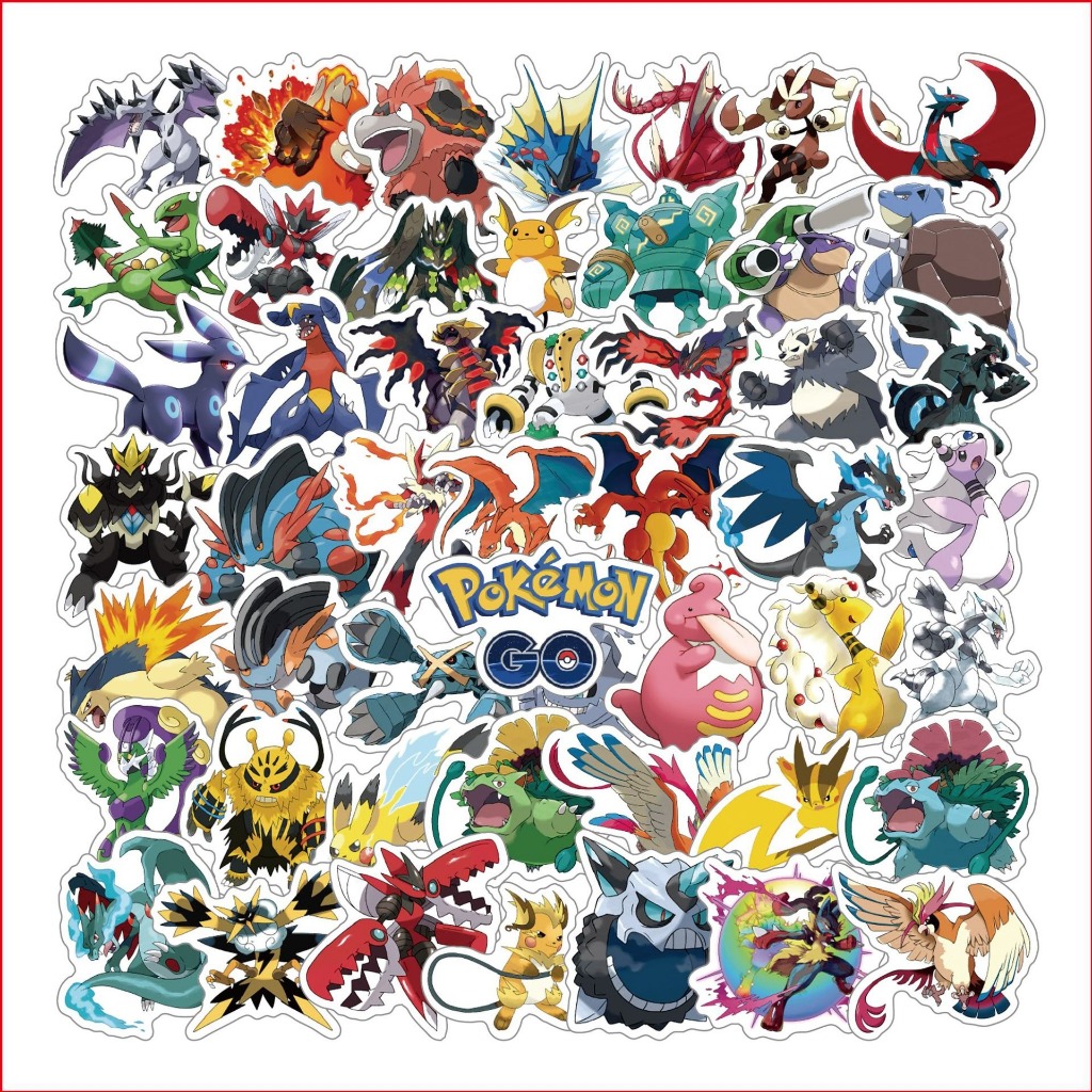 100 Sheets Three-Stage Evolution Pokémon Waterproof Stickers Complete ...