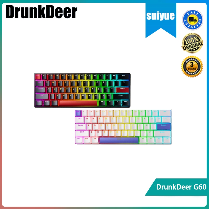DrunkDeer G60 Wired adjustable key range magnetic switch game keyboard ...