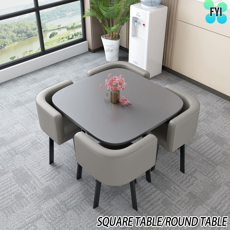 FYI Dining Table and Chair Saleslight Cream Style Small Apartment Round ...