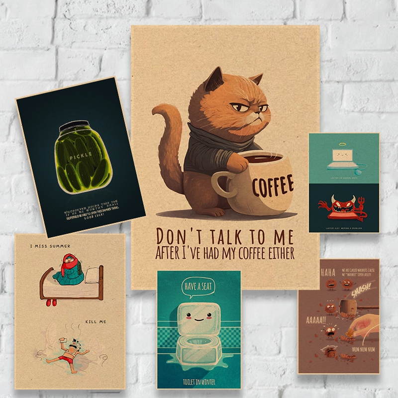 Color Arts Posters Meme Posters Retro Kraft Paper poster DIY Room Bar ...