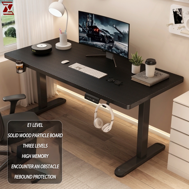 LRJ Computer Table Height Electric Adjustable 80cm Standing Desk Office ...