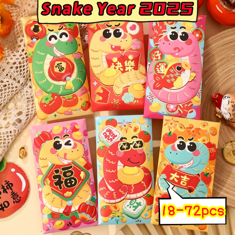 Angpao Packet Snake Year CNY 2025 Red Packet Angpau Happy Chinese New ...