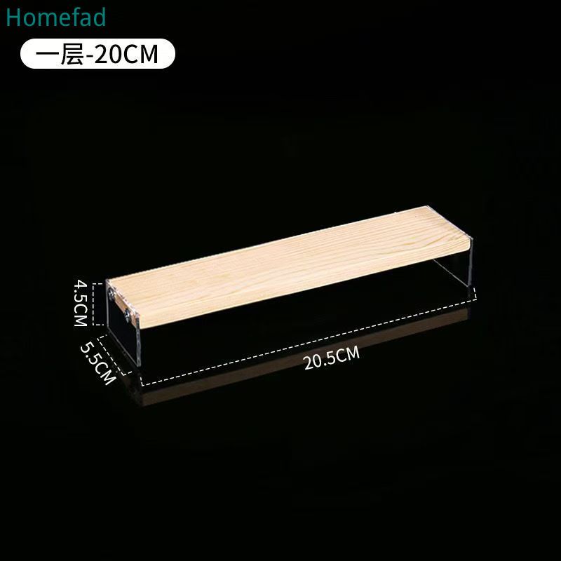 single tier wooden display rack riser acrylic display rack tier spice ...