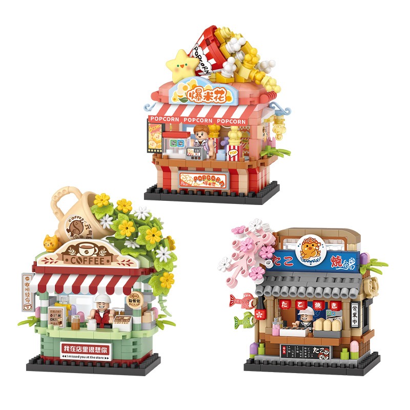 LOZ Mini Blocks Children's Toy Street Shop Micro Particles Trendy ...