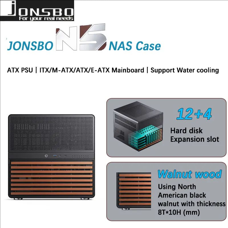 Jonsbo N5 Nas Case Uses North American Walnut Solid Wood Supports Itx/M ...
