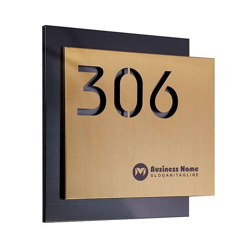 Personalized Metallic House Address Plate Stainless Steel House Number ...