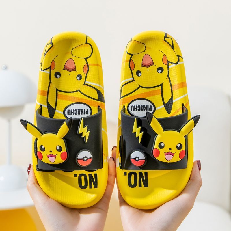 Pokémon Summer Pikachu Cartoon Children's Slippers Flip Flops Men Women ...