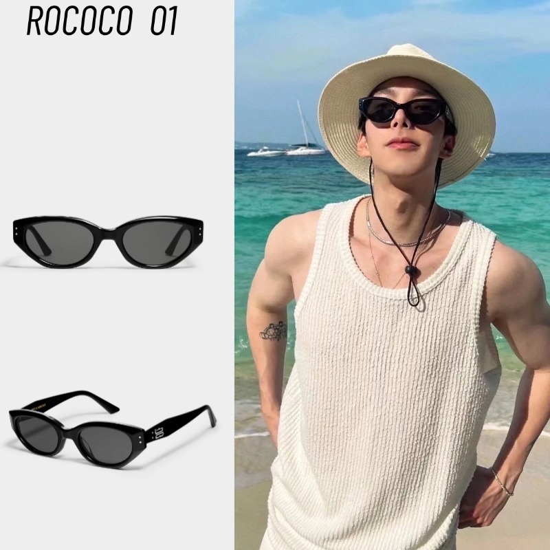 ROCOCO KC6 GENTIE MONSTER Sunglasses Real Black Acetate Cat-eye version ...