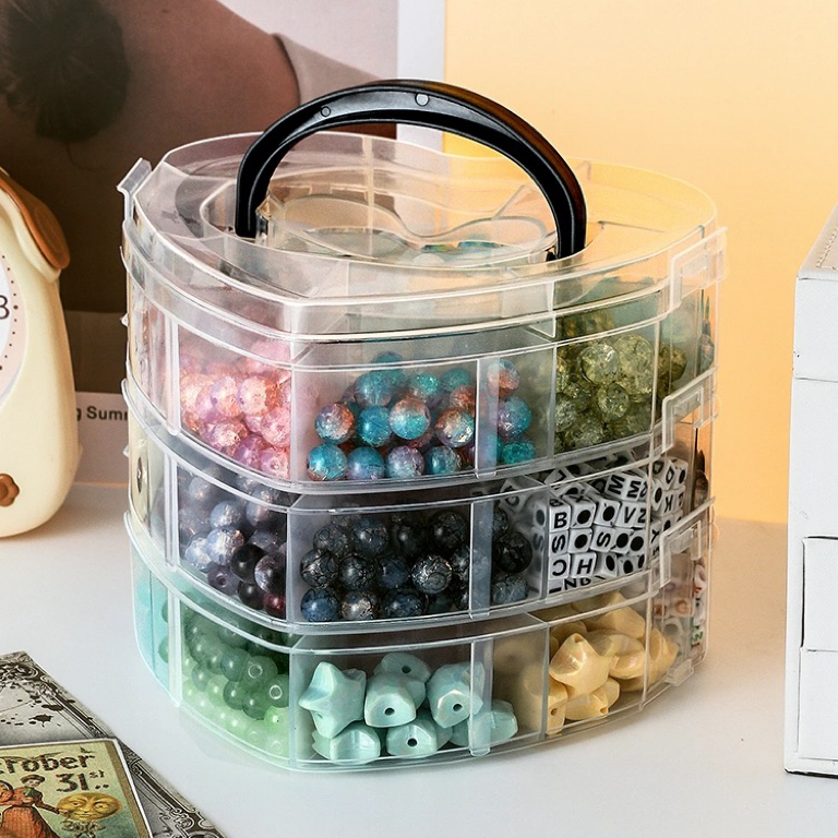 Transparent Handmade Beads Storage Box DIY Loose Bead Glass Bead Multi ...
