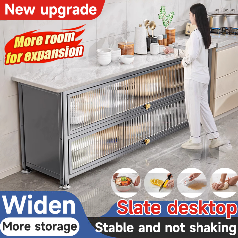 STYF【SG Local Seller 】10mm Thickened Rock Slab Kitchen Storage Cabinet ...