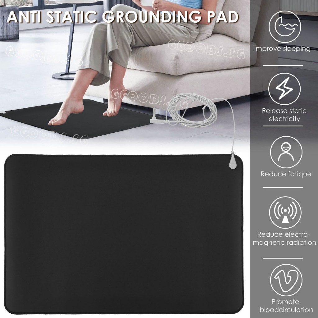 Grounding Mat with Grounding Cord Leather Grounding Pad Nonslip ...