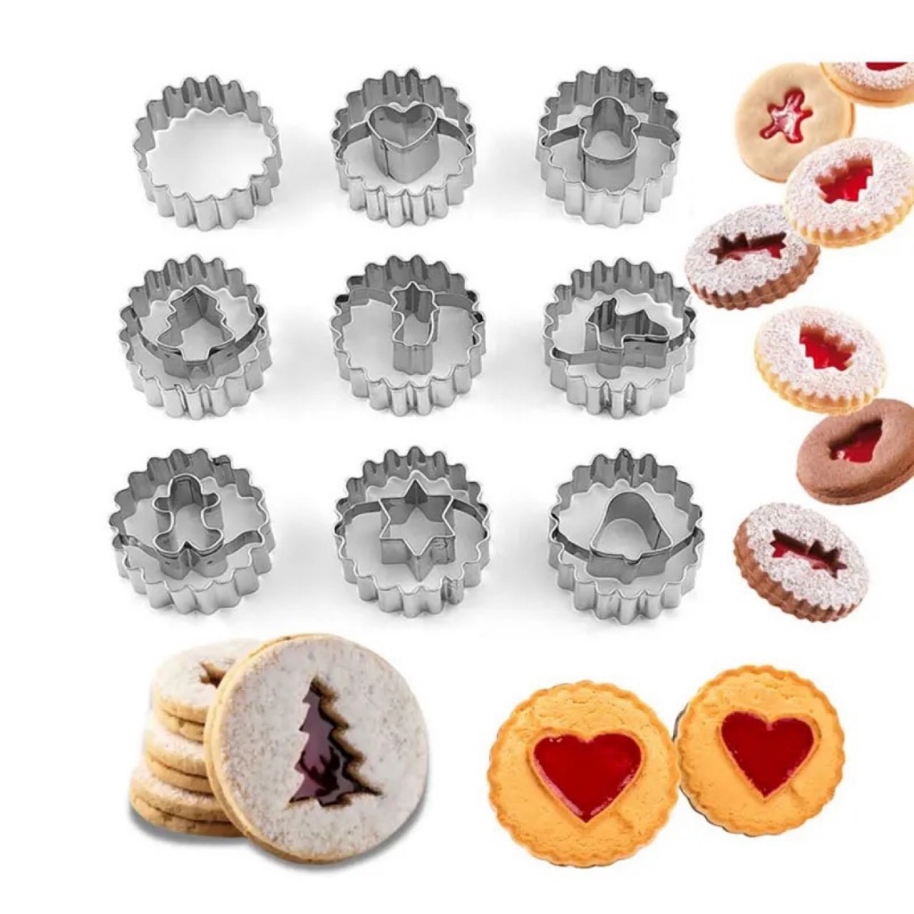 9Pcs/Set Christmas Cookie Cutter Set Xmas Tree Gingerbread Snowflake ...