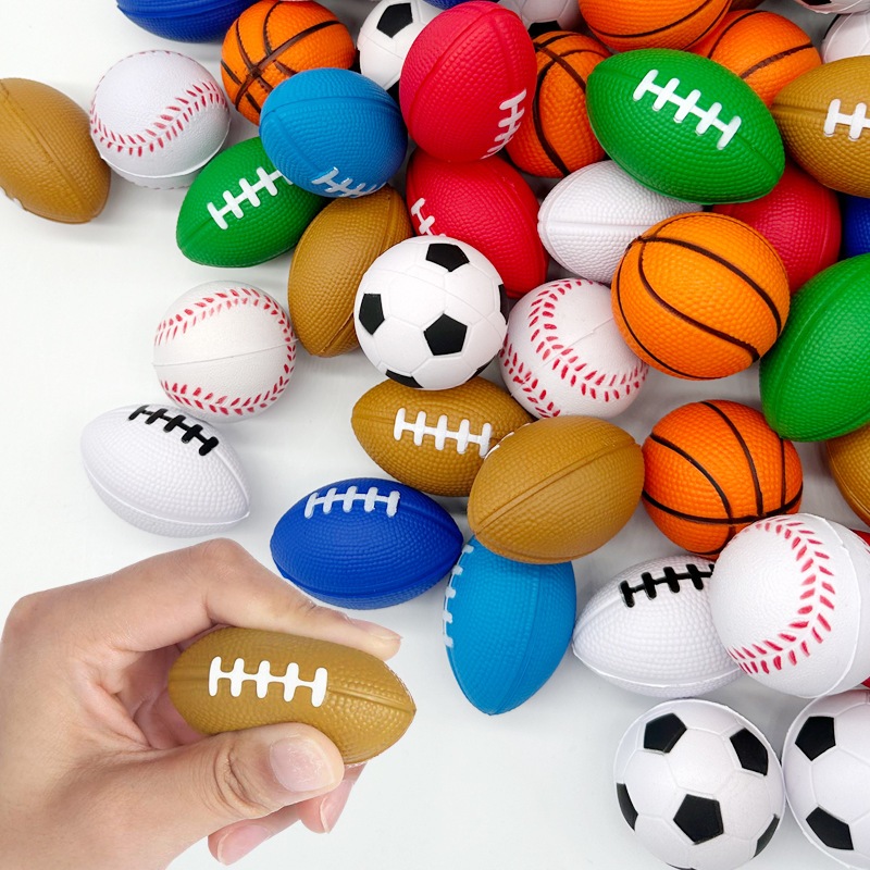4CM Mini Foam Football Basketball Sponge Ball PU Foam Grip Ball ...
