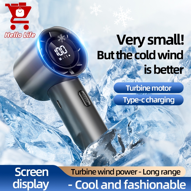 Portable Fan strong wind Handheld Fan With Air Turbo Cooler USB ...